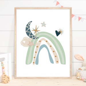 Positive Affirmations Prints, Modern Nursery Art, Rainbow Nursery Decor ...