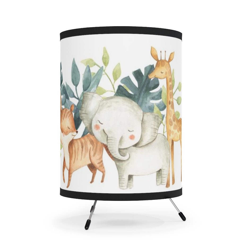 Safari Animals Lamp Jungle Nursery Decor Safari Table Lamp | Etsy