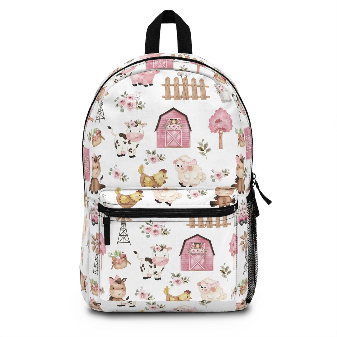 Farm Backpack, Pink Barnyard Backpack, Girls Backpack, Back to School ...