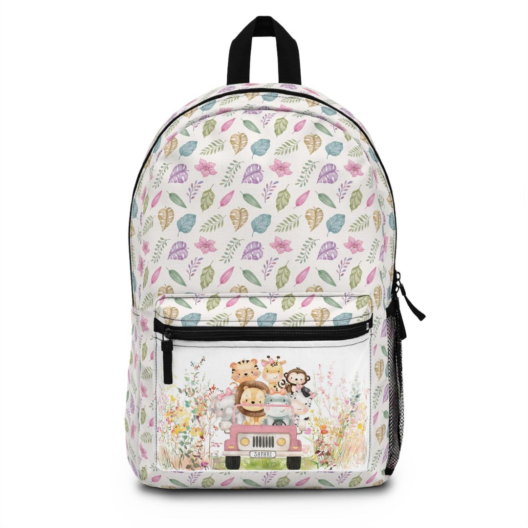 Safari Animals Backpack, Girls Backpack, Jungle School Bag, Girl Book ...