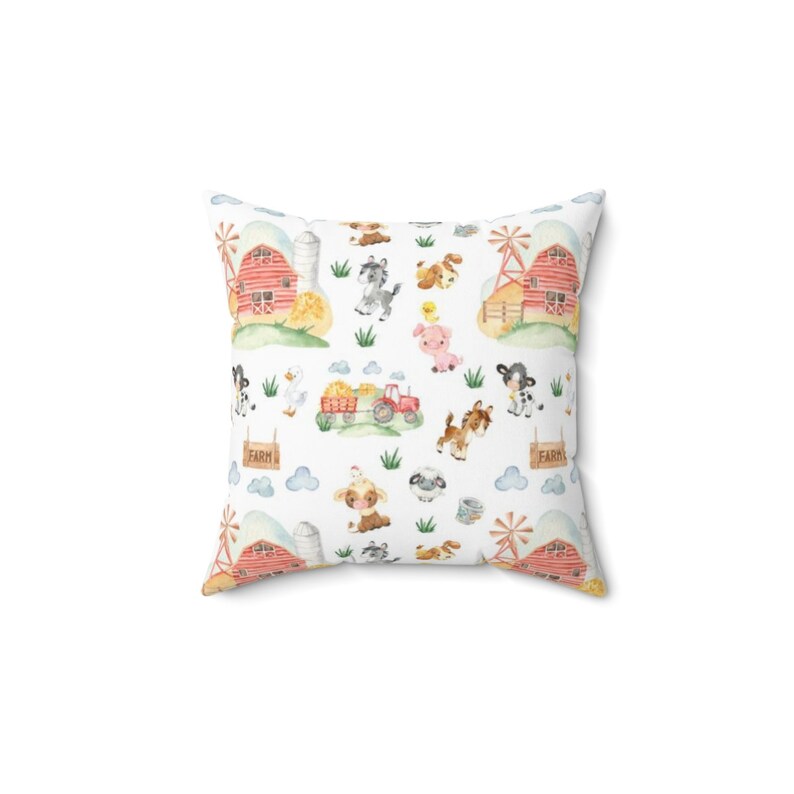 Farm Animals Pillow Cover Barnyard Pillow Cover Farm Nursery - Etsy