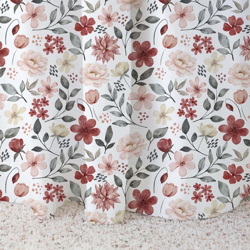 Floral Curtains - Etsy