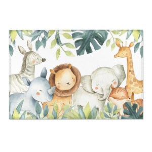 Safari Nursery Rug, Jungle Nursery Rug, Safari Animals Nursery Decor ...