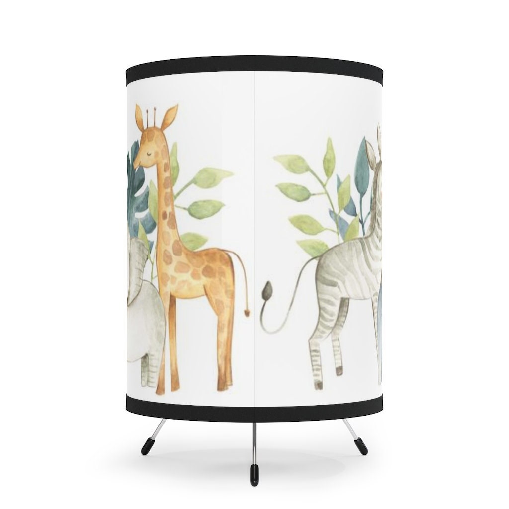 Safari Animals Lamp Jungle Nursery Decor Safari Table Lamp | Etsy