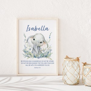 Be Strong and Courageous, Christian Nursery Decor, Girl Nursery Art ...