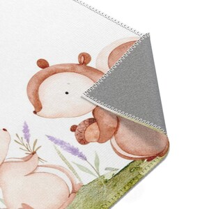Woodland Animals Rug, Forest Nursery Decor, Rugs for Kids, Area Rug for ...
