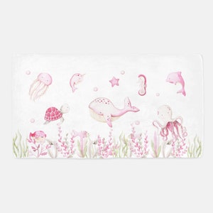 Girl Under the Sea Nursery, Under the Sea Crib Sheet, Ocean Crib ...