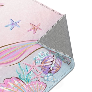 Little Mermaid Rug, Pink Mermaid Nursery Decor, Mermaid Room Decor ...