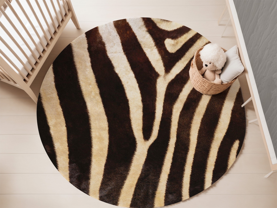Zebra Skin Rug, Animal Print Rug, Safari Nursery Decor, Safari Rug ...