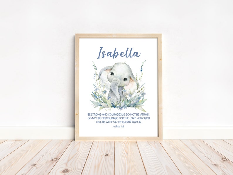 Be Strong and Courageous, Christian Nursery Decor, Girl Nursery Art ...