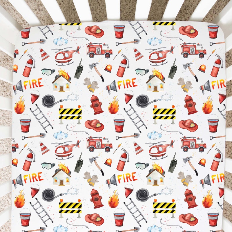 Firetruck Nursery - Etsy