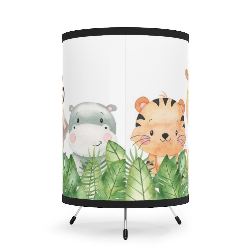 Safari Animals Lamp, Jungle Nursery Decor, Safari Table Lamp, Safari ...