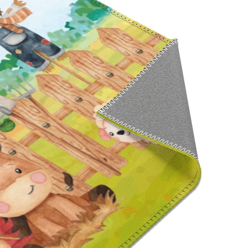 Farm Animals Rug Barnyard Nursery Decor Kids Play Room Rug - Etsy