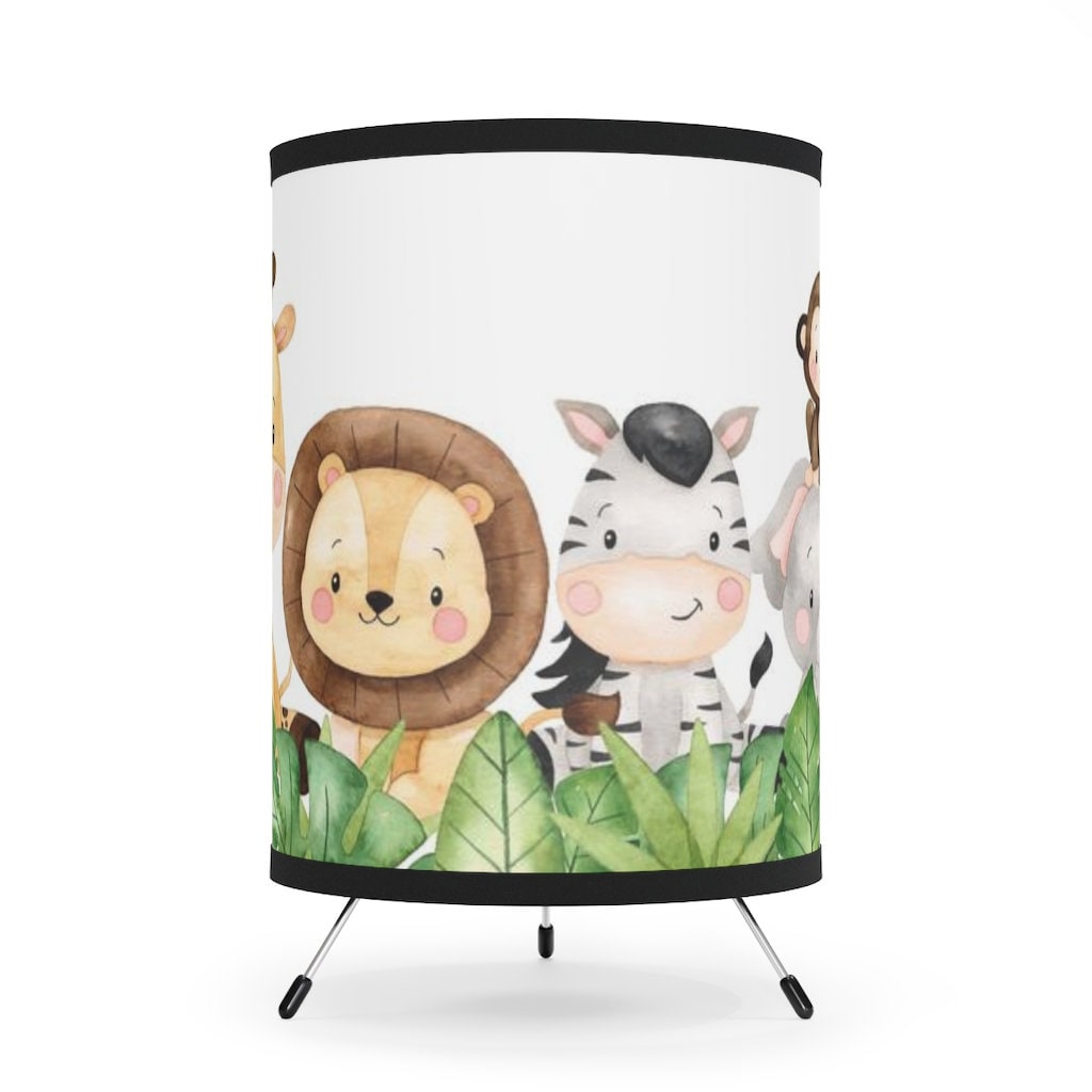 Safari Animals Lamp Jungle Nursery Decor Safari Table Lamp | Etsy