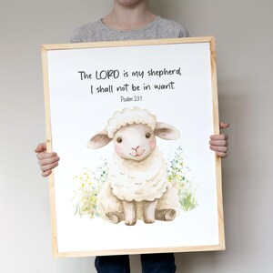 The LORD is My Shepherd, Christian Wall Art, Scripture Print, Bible ...