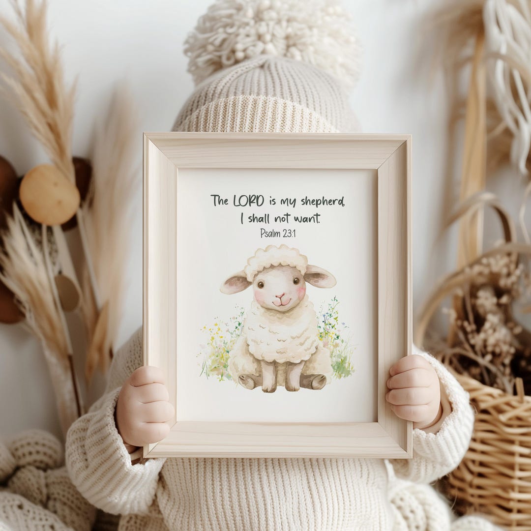 The LORD is My Shepherd, Christian Wall Art, Scripture Print, Bible ...