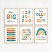 Kids Playroom Wall Decor Children's Wall Art Set 6 - Etsy