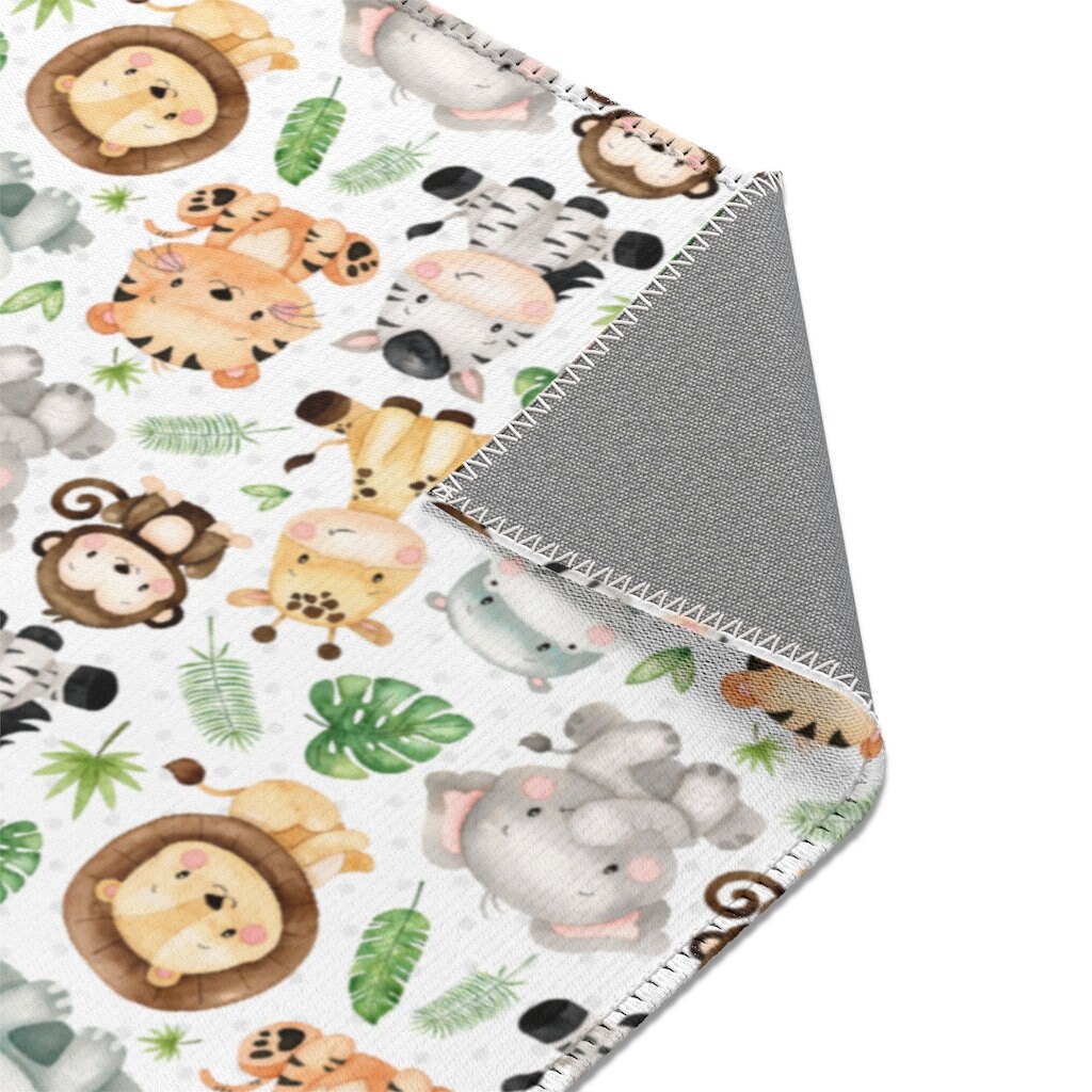 Safari Rug Nursery Jungle Baby Boy Room Decor Kids Play Room | Etsy