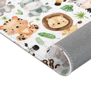 Safari Rug Nursery, Jungle Baby Boy Room Decor, Kids Play Room Rug ...