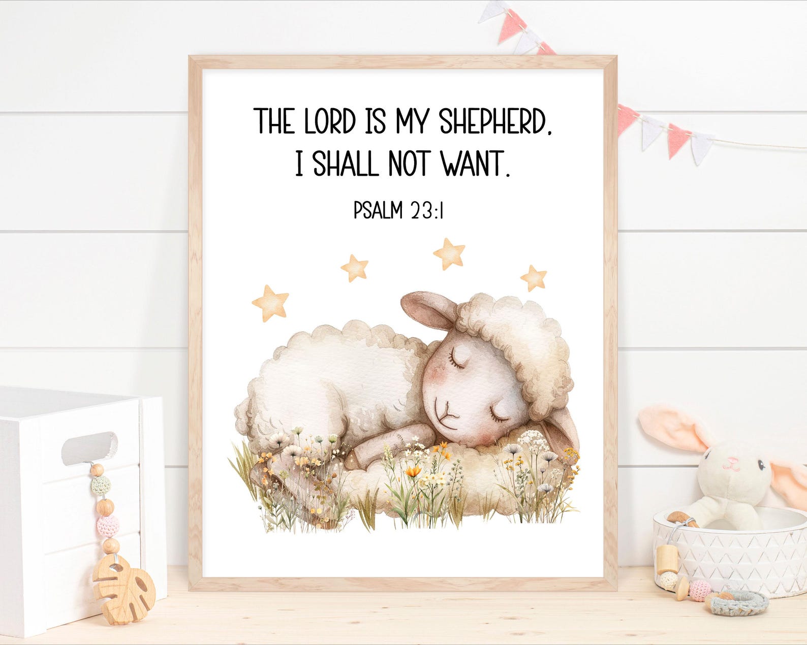 The LORD is My Shepherd, Christian Wall Art, Scripture Print, Bible ...