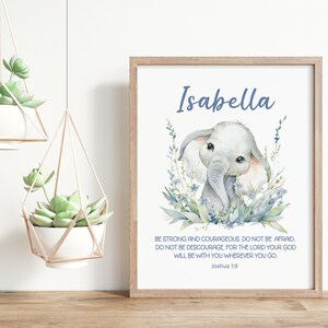 Be Strong and Courageous, Christian Nursery Decor, Girl Nursery Art ...