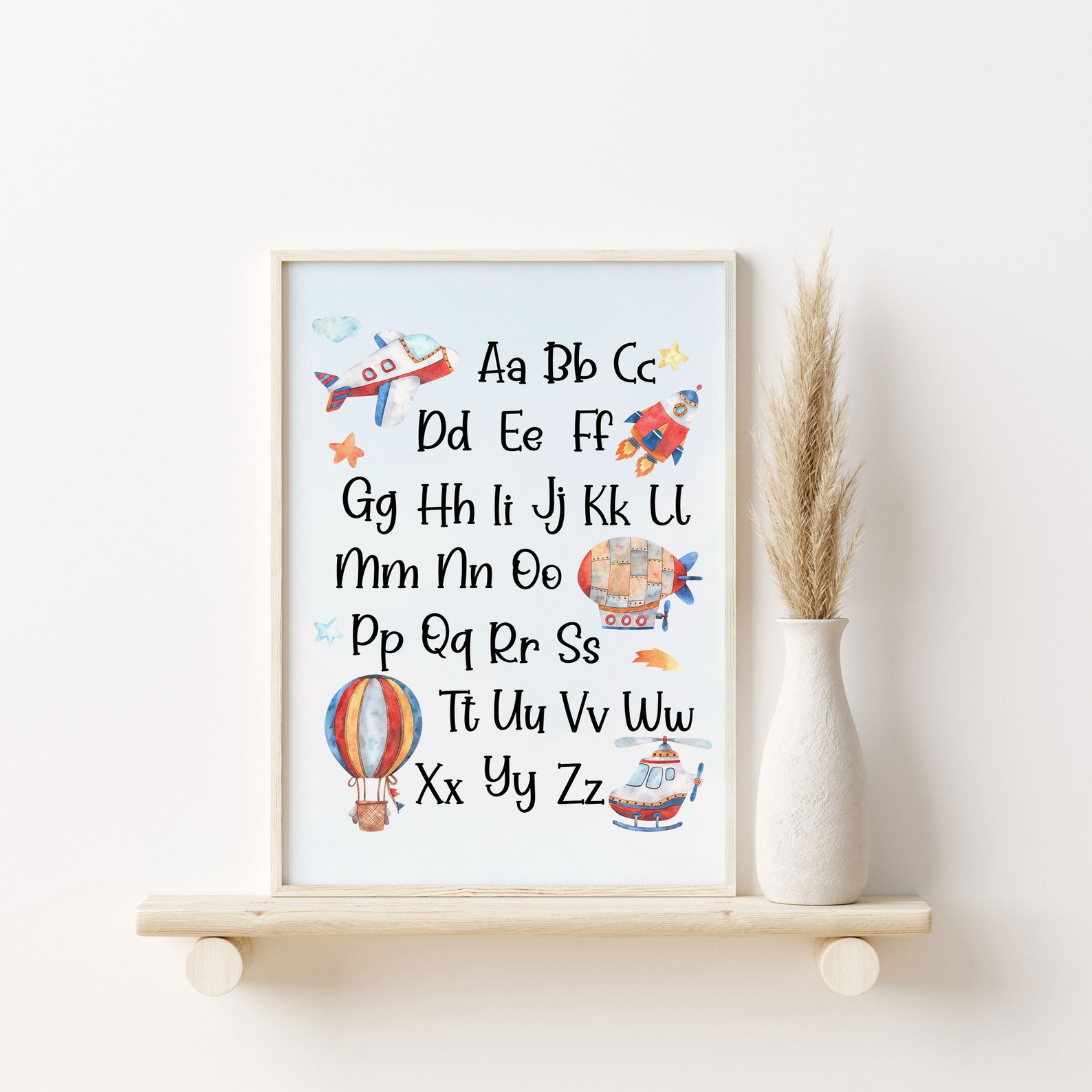 Abc Poster for Kids Educational Art Transportation Abc - Etsy