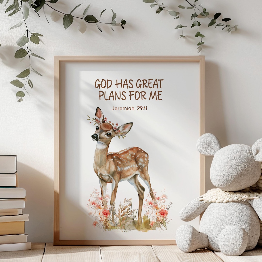 God Has Great Plans for Me, Bible Verse Art Jeremiah 29:11, Scripture ...