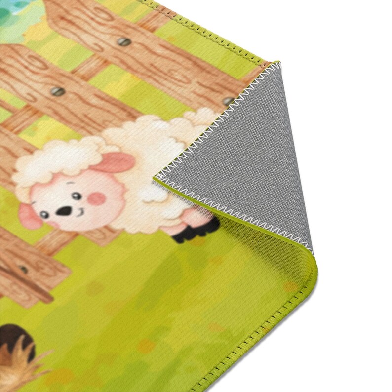 Farm Animals Rug Barnyard Nursery Decor Kids Play Room Rug - Etsy