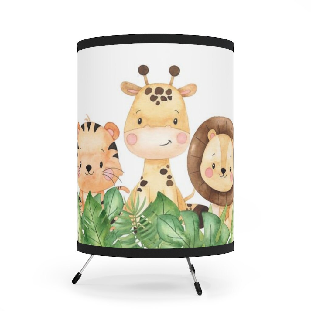 Safari Animals Lamp Jungle Nursery Decor Safari Table Lamp | Etsy