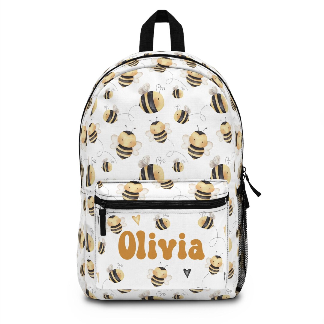 Personalized Bee Backpack, Bumble Bee Backpack, Girls School Backpack ...