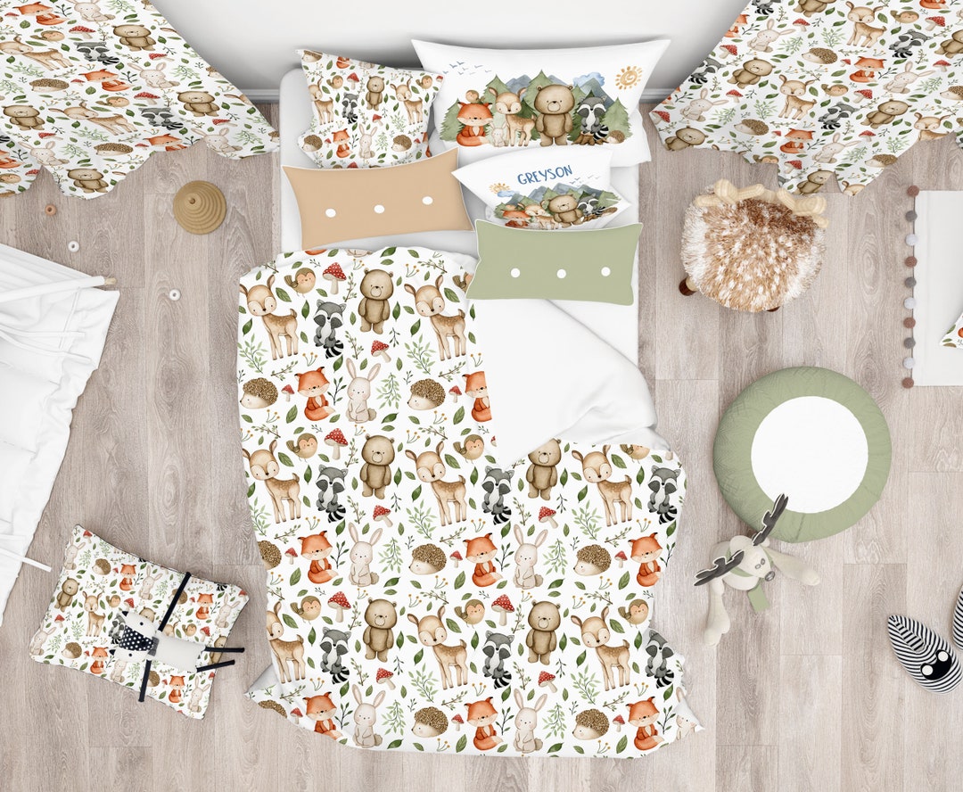 Woodland Comforter, Forest Animals Comforter, Woodlans Kids Bedding ...