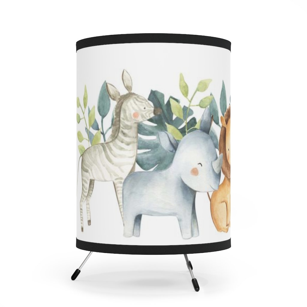 Safari Animals Lamp Jungle Nursery Decor Safari Table Lamp | Etsy