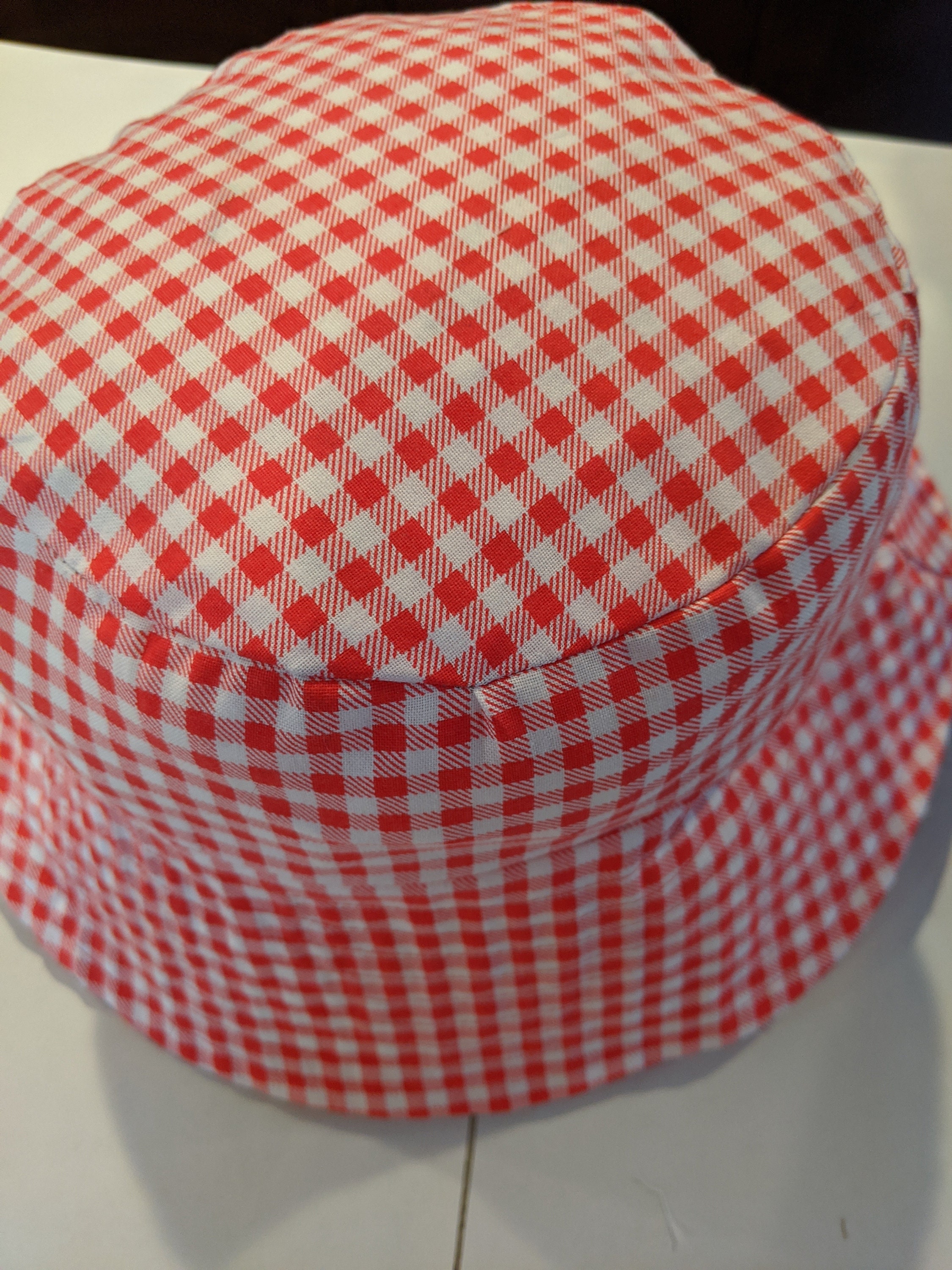Red Check/plaid Bucket Hat - Etsy