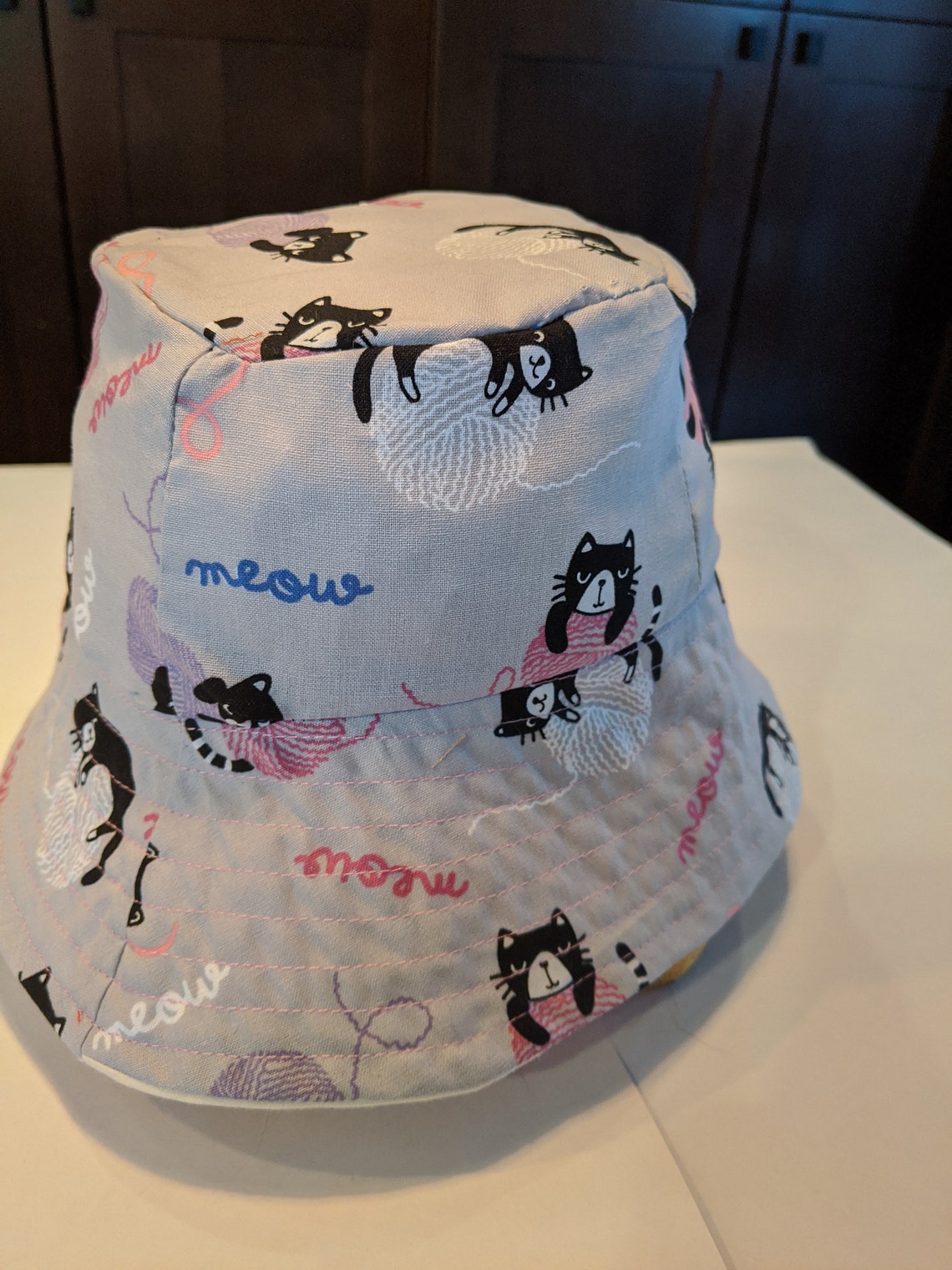 Cute Cat Bucket Hat kids/girls/boys | Etsy