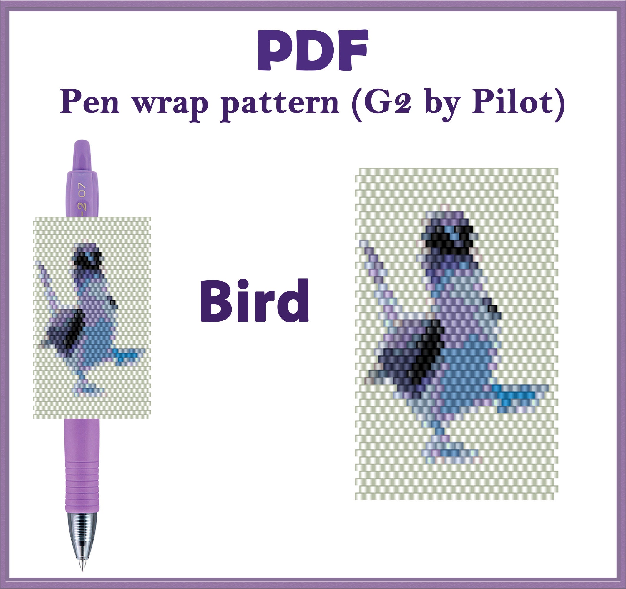 Personalized Pen Wrap Custom Pattern Bead Tutorial Personalized Gift ...