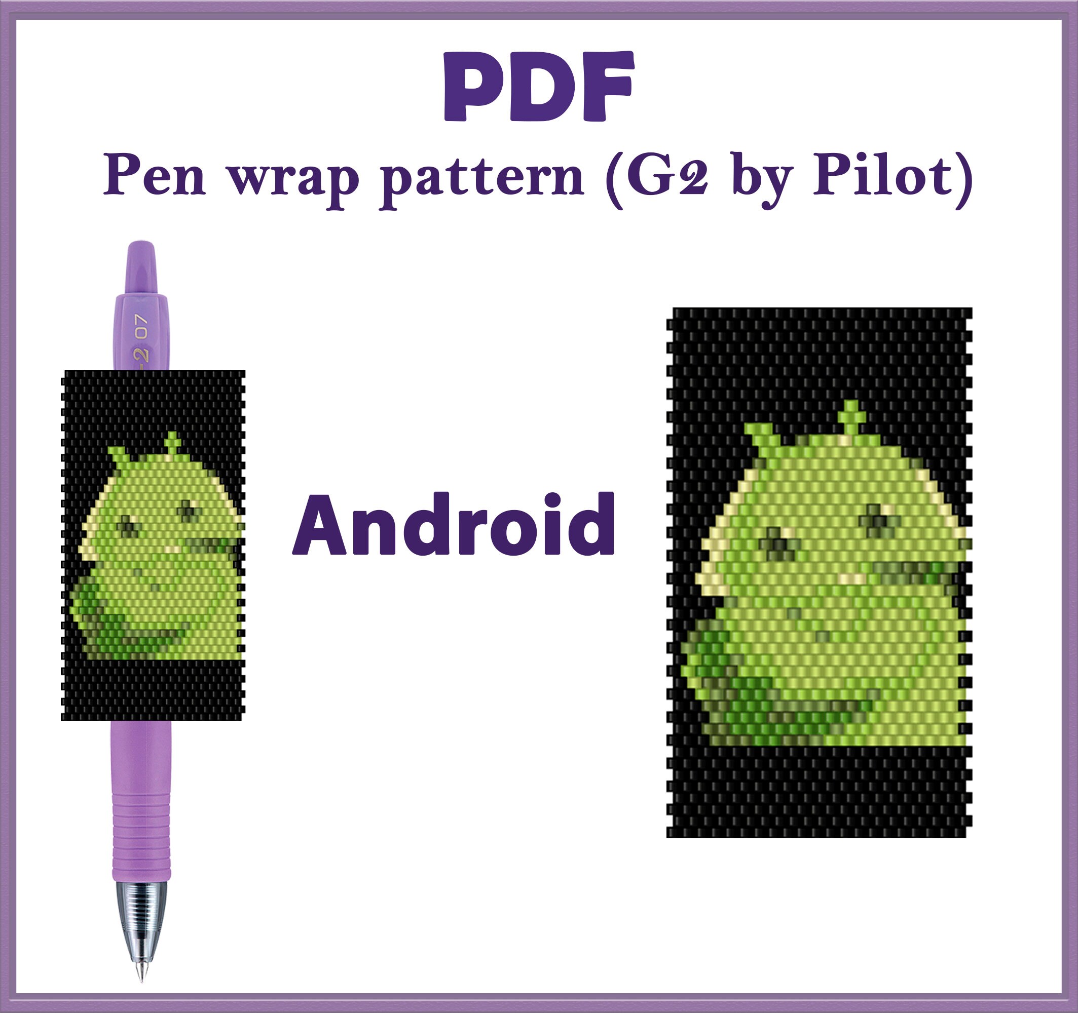 Personalized Pen Wrap Custom Pattern Bead Tutorial Personalized Gift ...