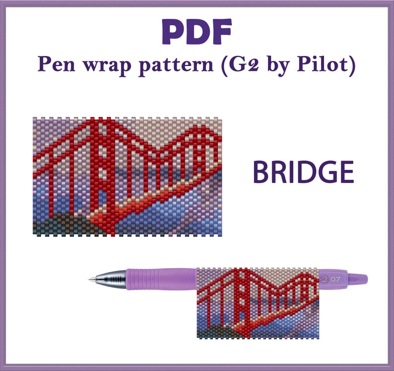 Personalized Pen Wrap Custom Pattern Bead Tutorial Personalized Gift ...