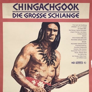 Chingachgook, Gojko Mitić, Original Vintage Movie Poster - Etsy