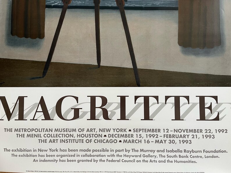 René Magritte, the Human Condition, Original Exhibition Museum Poster ...