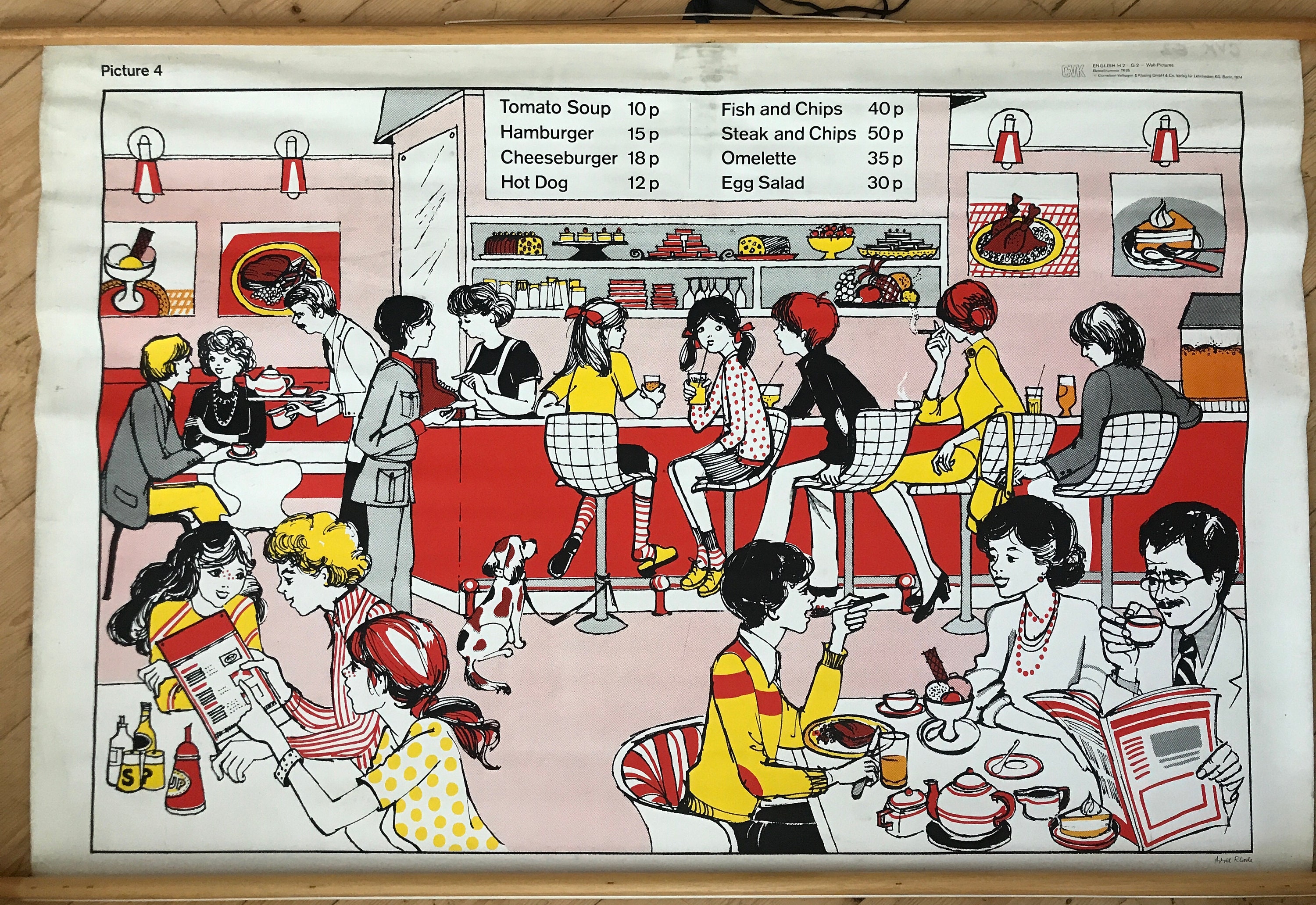 Vintage Rollable School Wall Chart Two Sides Poster - Etsy