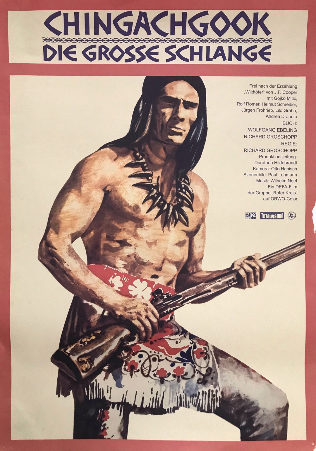 Chingachgook, Gojko Mitić, Original Vintage Movie Poster - Etsy