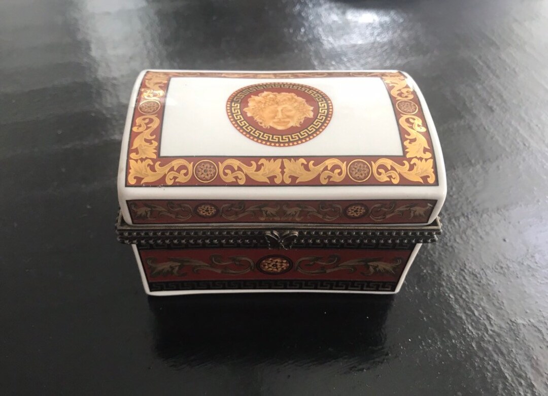 Trinket Porcelain Casket Box - Etsy
