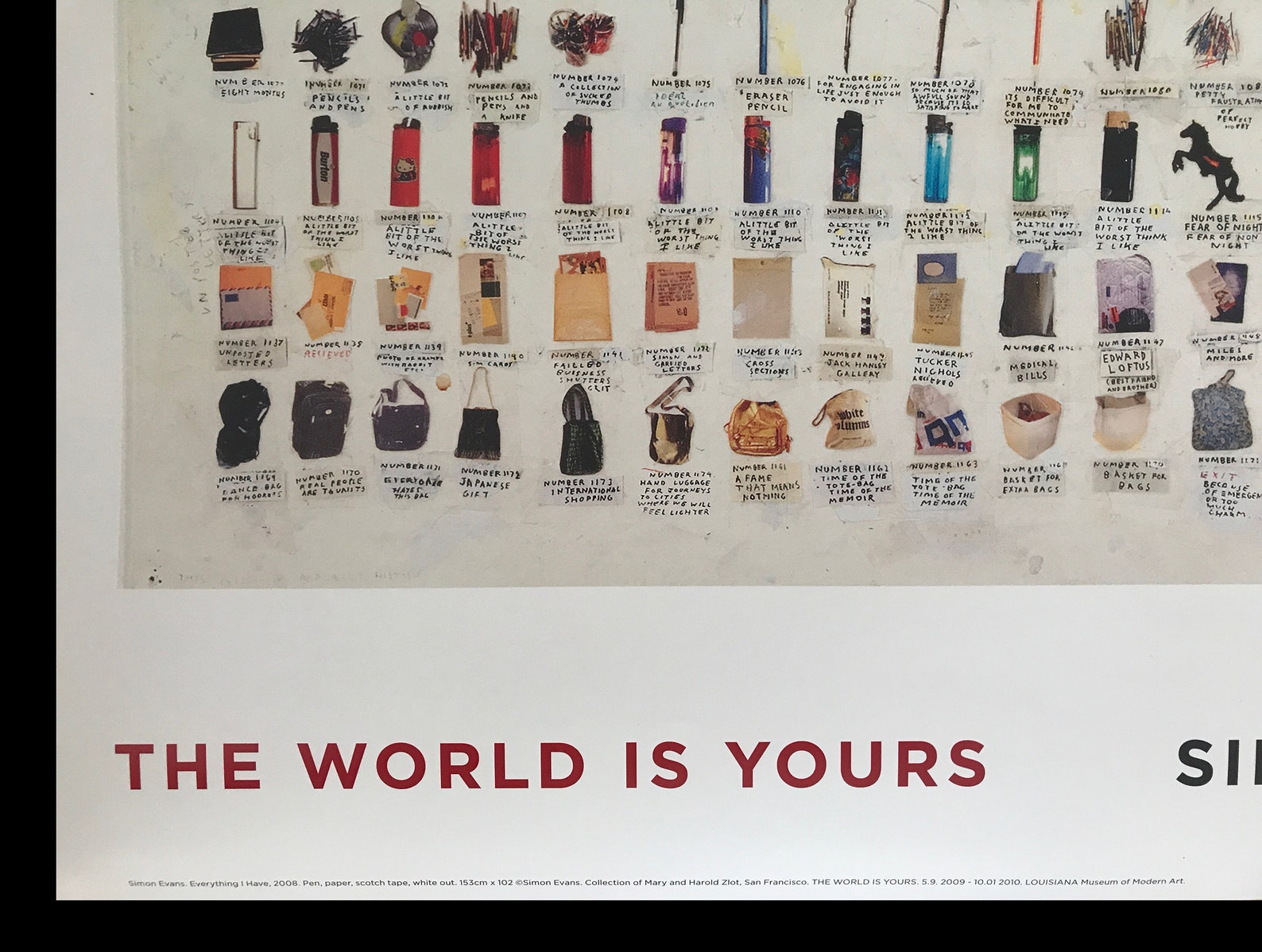 Simon Evans, Everything I Have, Original Exhibition Museum Poster ...