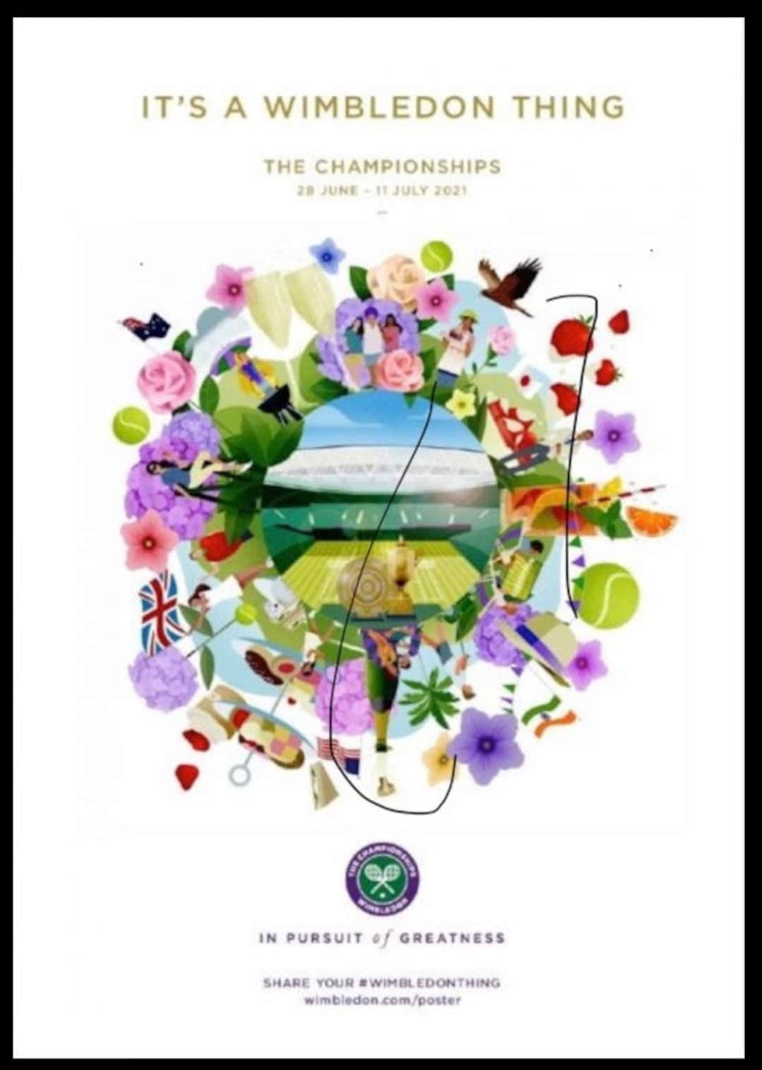 Original Official Wimbledon 2021 Poster - Etsy
