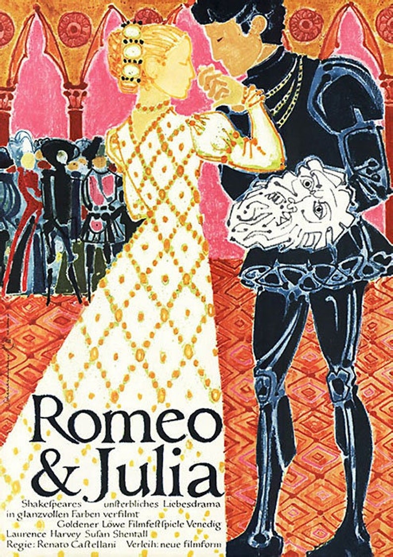Romeo and Juliet, Original Vintage Movie Poster - Etsy