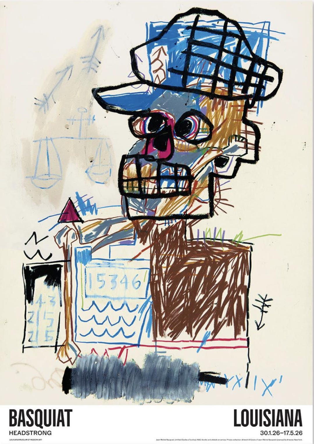 Jean-michel Basquiat, Scales of Justice, Original Exhibition Museum ...