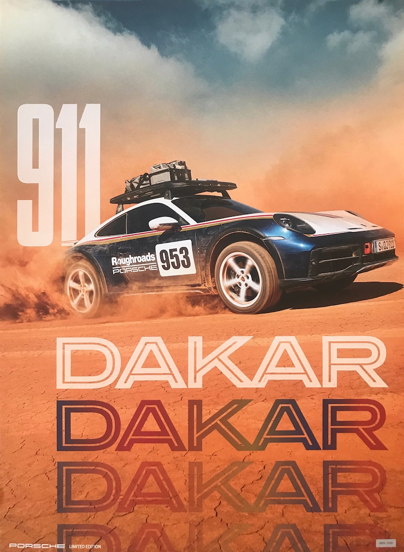 Porsche 911 Dakar, Set of 3 Original Poster, Limited Editions - Etsy