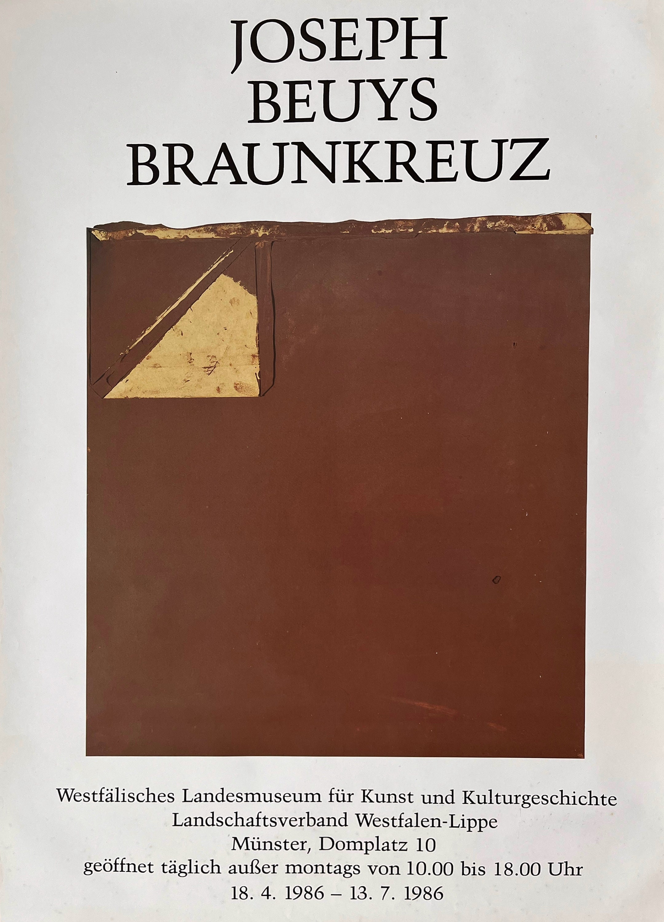 Joseph Beuys, Braunkreuz, Original Exhibition Museum Poster - Etsy