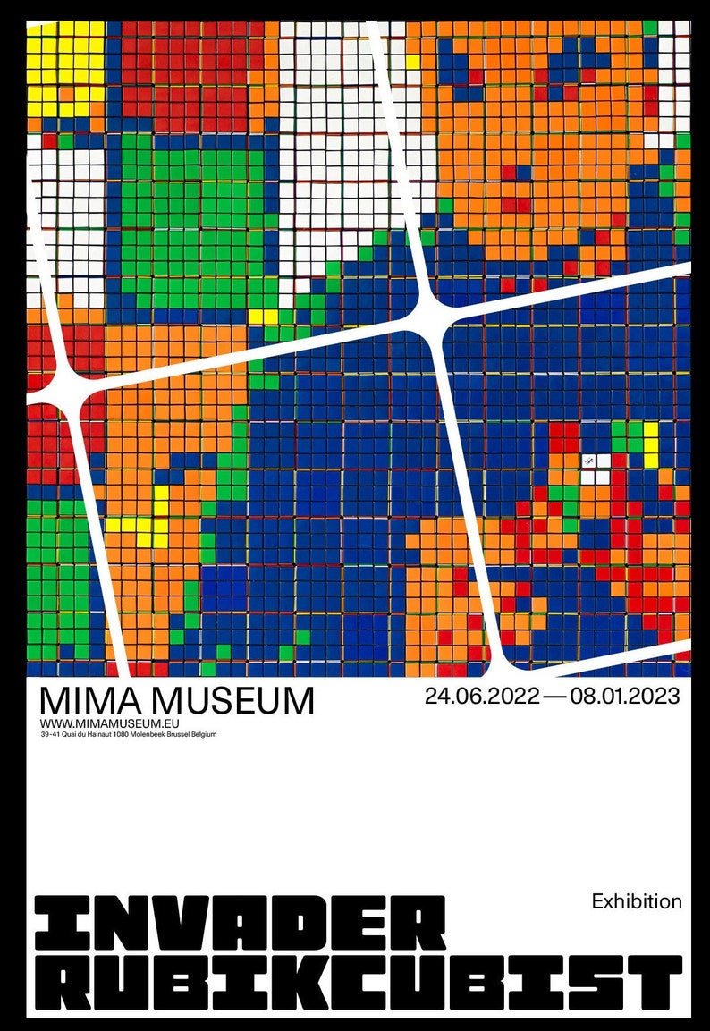 Rubik's Cube, Original Museum Poster - Etsy UK