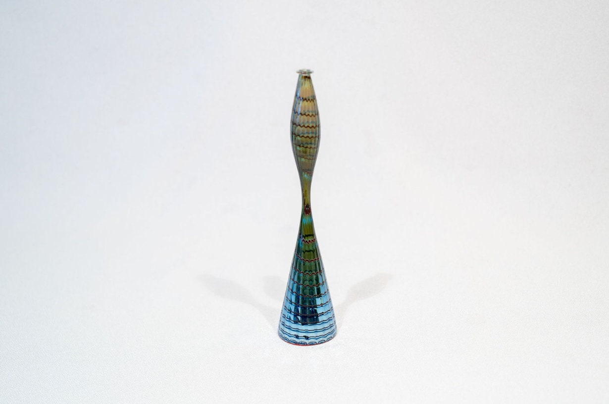 Dale Chihuly Persian Glass Set - Nine Pieces Deep Cobalt With Red Lip ...